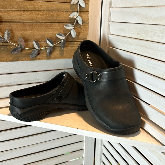 Merrell | Shoes | Merrell Womens Black Lightweight Mule Clogs With ...